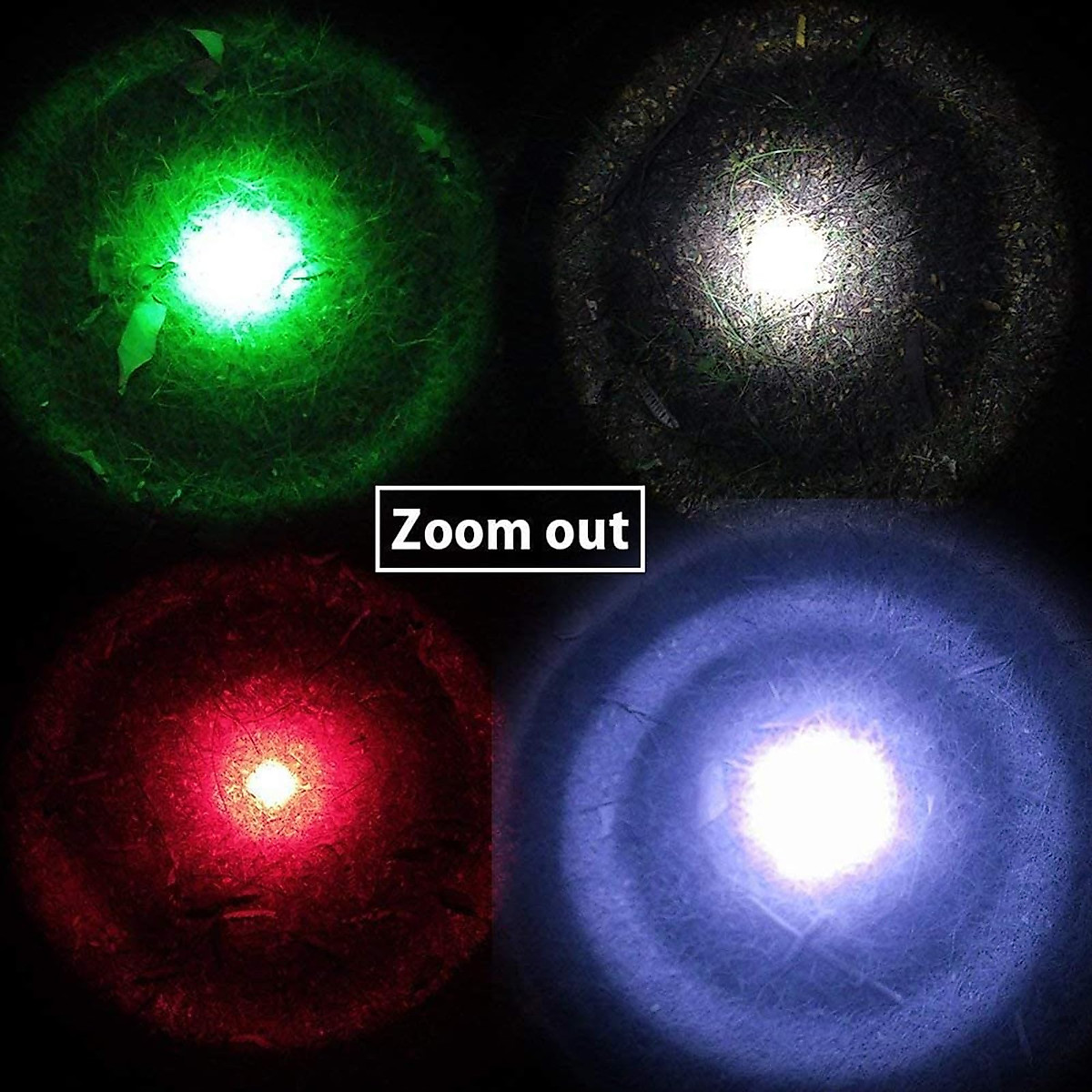 Odepro KL52Plus Zoomable Hunting Light with Red Green White IR850 Interchangeable Modules, Predator Flashlight with Pressure Switch, for Hog Coyote and Varmint Hunting