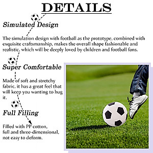 zhidiloveyou 9" Plush Soccer Ball Stuffed Toy, Plush Football Pillow Soccer Gift for Kids