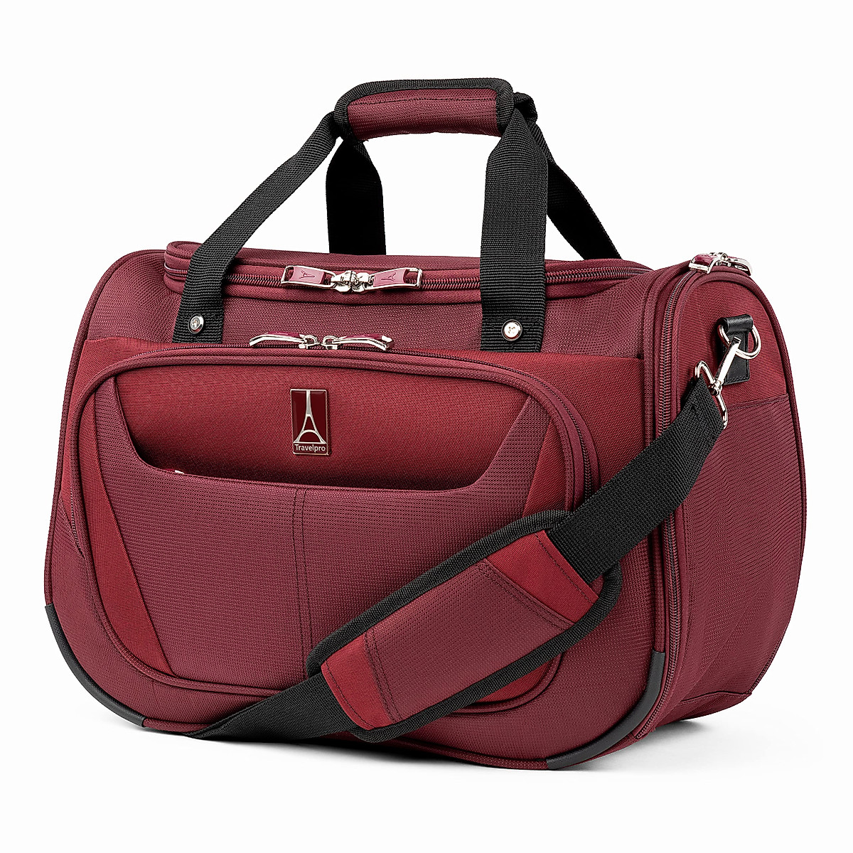 Travelpro Maxlite 5 Softside Lightweight Underseat Carry-On Travel Tote, Overnight Weekender Bag, Men and Women, Burgundy, 18-Inch