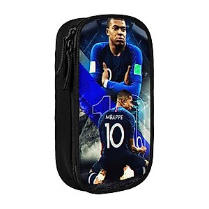 Luja Dling #7 Mbappe #10 Big Capacity Pencil Pen Case For Office College Large Storage High Capacity Bag Pouch Holder Box Makeup Bag