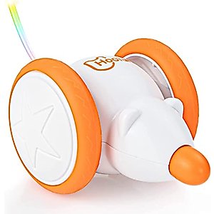 Hoofun Automatic Interactive Cat Toys for Indoor Cats: Pet Play Ball Kittens Electronic Rat Cats Toys with LED Lights Kitten Toys Mice Smart Toys, Cats Toys with Motion Wheel (Mouse)