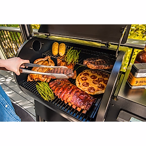 Traeger Grills Pro 575 Electric Wood Pellet Grill and Smoker, Black, 572 Square Inches Cook Area, 500 Degree Max Temperature, Meat Probe, 6 in 1 BBQ Grill with WiFi and app connectivity