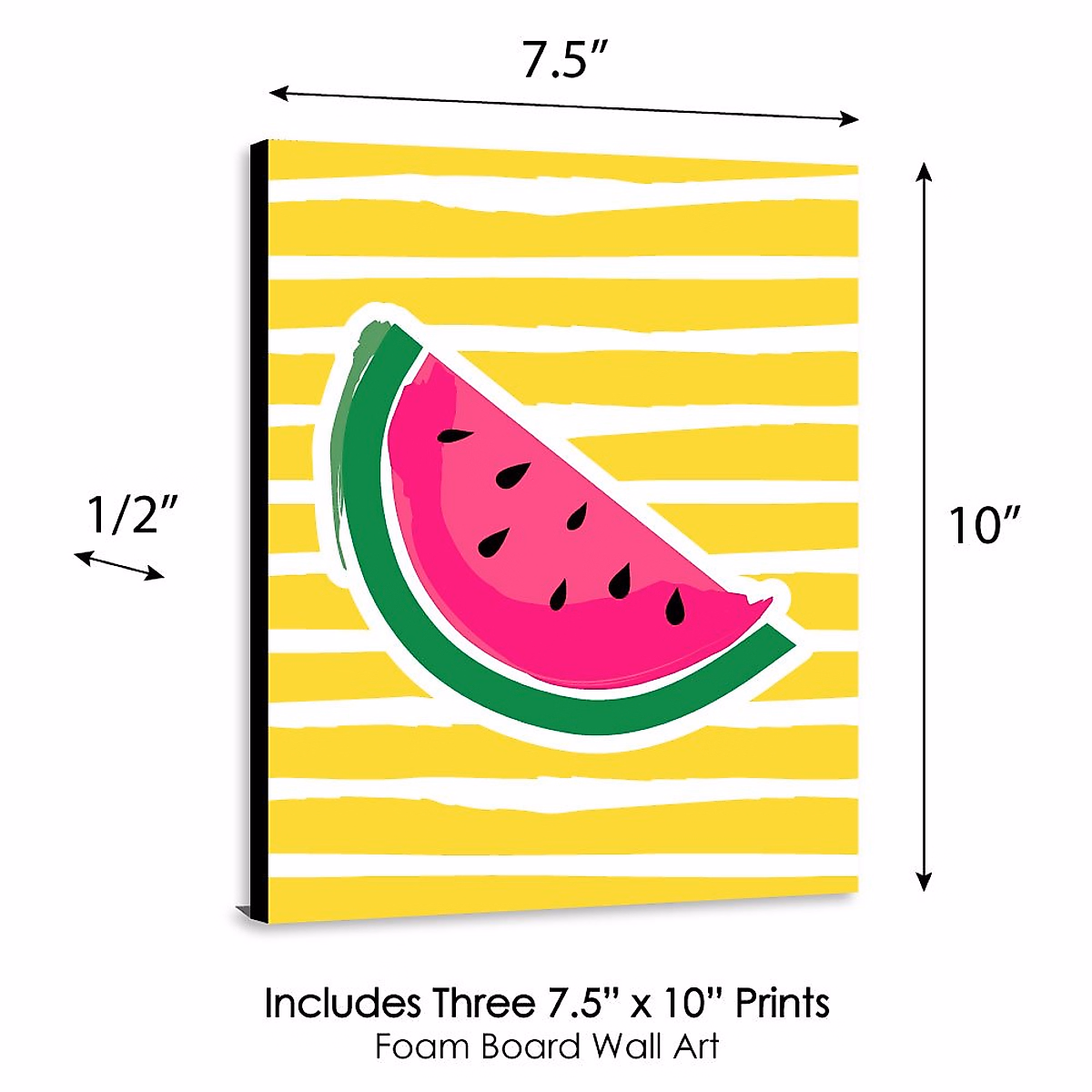 Big Dot of Happiness Tutti Fruity - Nursery Wall Art, Kids Room and Decor Frutti Summer Home Decorations - Gift Ideas - 7.5 x 10 inches - Set of 3 Prints