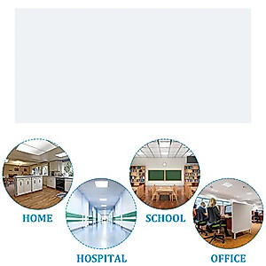 4 Piece Fluorescent Light Covers for Classroom Office Florescent Light Decor Cover Office and Classroom Decorations for Eliminate Harsh Glare Causing Eyestrain and Headaches, 4 x 2 Feet (White)
