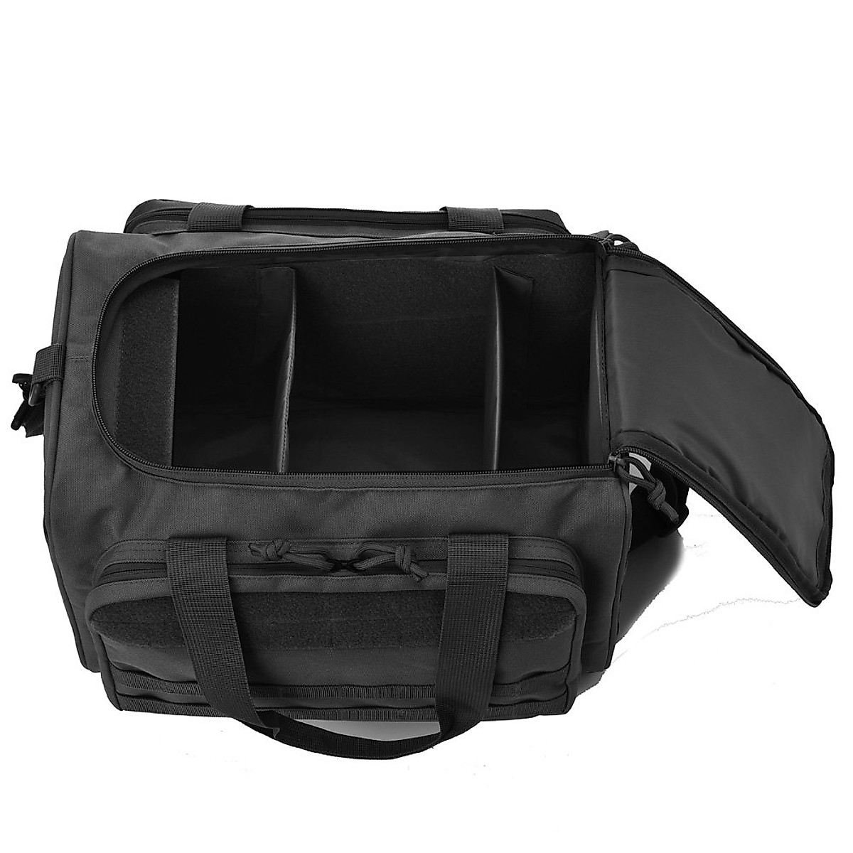 Tactical Gun Shooting Range Bag, Deluxe Pistol Range Duffle Bags Black