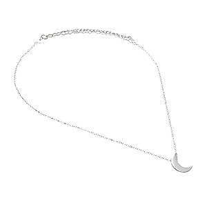 Silver Crescent Moon Choker - 925 Sterling Silver Necklace - Short Necklace - Silver Choker Necklace - Dainty necklace - Moon Necklace - Tiny Moon Necklace - Waning Moon - Waxing Moon