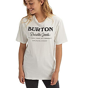 Burton Mens Durable Goods Short Sleeve Tee, Stout White New, X-Small