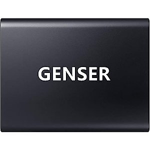GENSER 2TB Portable SSD - Up to 540MB/s - USB 3.1 High-Speed Read Write Portable SSD External Hard Drive 2000GB, Mobile External Solid State Drive Blue (2TB, Black)