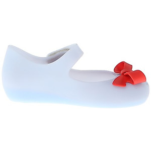 Mini Melissa Ultragirl Bow Flat ,Blue/Red,5 M US Toddler