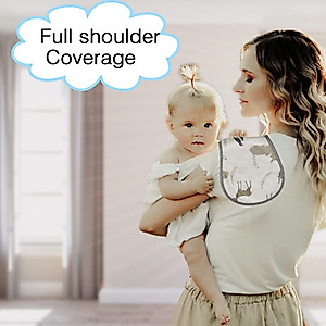 Baby Burp Cloths for Newborn Infant 100% Organic Cotton Ultra Absorbent and Soft Milk Spit Up Rags Baby Washcloths Burping Bibs Keep Clothes Dry 3 Layers for Unisex Boys and Girls Sets of 5 Pack…