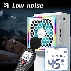 RGB Cooling Fan for Xbox Series S Console with 3 Adjustable Fan Speed, High Speed Fan Cooler System for Xbox Series S Accessories, Fits Horizontal or Vertical Placement, White