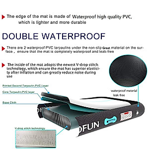 ALIFUN Inflatable Tumbling Track Mat 6.6ft 10ft 13ft 16ft 20ft 30ft 40ft Length 4/8 Inches Thick 3.3ft/6.6ft Wide Flooring Training Mats for Gymnastics Team Sports with Electric Air Pump