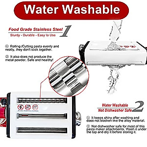 Pasta Maker Attachment for All Kitchenaid Mixers, Noodle Ravioli Maker Kitchen Aid Mixer Accessories 3 In 1 Including Dough Roller Spaghetti Cutter Fettuccine Cutter - Homemade Fresh Pasta Easily!