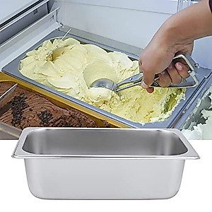 HEIHAK 6 Pack 1/3 Size 4" Deep Steam Table Pan, Stainless Steel Anti-Jam Steam Table Hotel Pan for Restaurant Family Events Personal Catering Use, 12.8 x 6.88 x 4 Inch