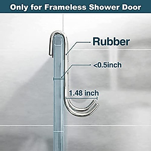 SOCONT Suction Cup Hooks for Shower, SUS 304 Stainless Steel Shower Hook for Inside Shower, Matte Black Plished Easy to Install Super Suction for Kitchen Bathroom Restroom,4 Pack