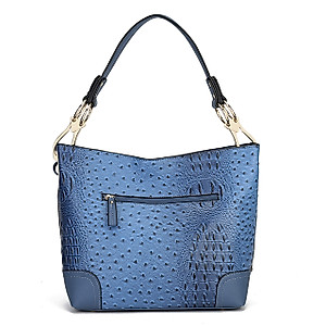 MKF Set Hobo Bag for Women & Wristlet Wallet – PU Leather Designer Handbag Purse – Shoulder Strap Lady Fashion, Beige Cognac