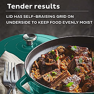 Instant Pot, 6-Quart 1500W Electric Round Dutch Oven, 5-in-1: Braise, Slow Cook, Sear/Sauté, Cooking Pan, Food Warmer, Enameled Cast Iron, Free App With 50 Recipes, Perfect Wedding Gift, Green