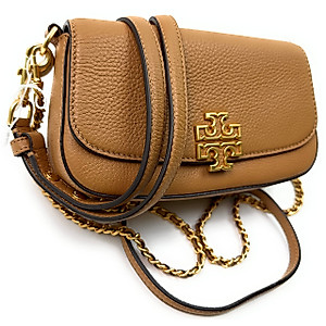 Tory Burch Britten Convertible Crossbody Bag With Gold Hardware (Tiramisu)