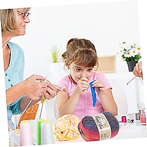 FAVOMOTO 1 roll Floss Crochet D Weaving Rainbow and Scarf Yarns Kit Bulk Balls Soft Threads Color Shawl Supplies for Hat Yarn Handmade Hand- Hand-Knitted Segment Knitwear DIY Cross