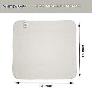 WHITEWRAP Shop Towels | 14”x12”| 50-Pack | Natural | Multipurpose Cleaning Uses, Hand Towels for Car Washing and Detailing, Housewares, Windows, Bathrooms, Electronics | Reusable Home & Auto Towel Set