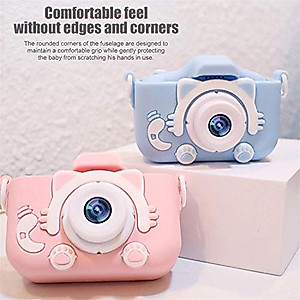 Cartoon Children Camera Mini Children Digital Camera Children Camera Toy 2000W Pixel 1080P HD Screen Camera(Without Memory Card),Pink
