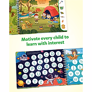 Coogam Pencil Control Tracing Workbook, Learn to Write Alphabet ABC Letters Numbers Handwriting Book Fine Motor Montessori Educational Toy Gift for Preschool Kids