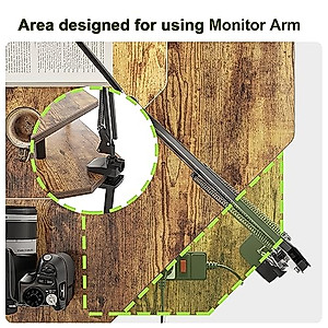 BANTI Triple Motor 63'' L-Shaped Standing Desk with LED Light Strip and Power Outlet, Height Adjustable Standing Corner Desk with Double Shelves, Rustic Top