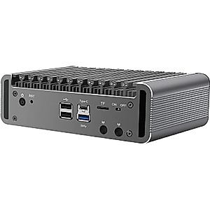 CWWK 12th Generation Intel 2.5G Soft Router PC Celeron J6412 4 Network Ports i226-V LAN Fanless Mini PC Firewall Computer (No RAM No SSD)