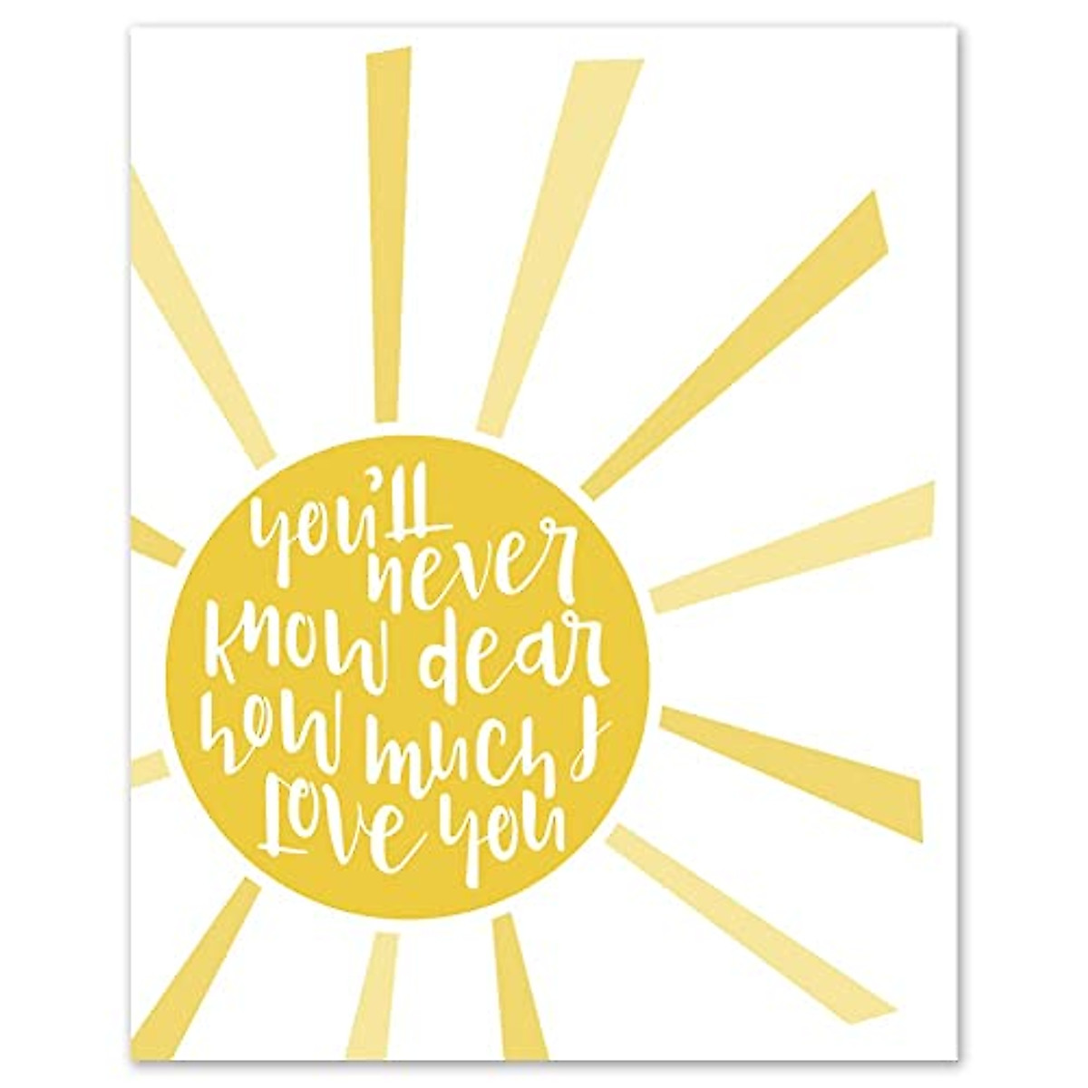 You Are My Sunshine inspired song lyric wall art print, music poster home decor gift for bedroom living room baby nursery