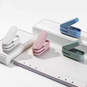 Mini Small Hole Puncher Pink Color, 10 Sheet Paper Hole Puncher Capacity Single Hole Puncher for Office Use Or Gift for Students (Pink)