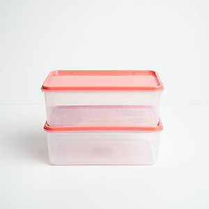 Unica Food Storage Container, with Airtight Lid, Stackable Rectangle Meal Prep Container, BPA-Free, Microwave and Freezer Safe, Set of 2, 39 oz, 6.06x6.06x3.45 in