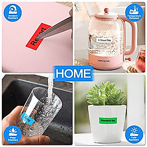 Label KINGDOM Label Tape 18mm 0.7 Laminated Tape Replacement Brother TZe-241 TZe141 TZe 641 TZe441 TZe541 TZe741 3/4 Inch Tape for Ptouch D400 D600 1880 Label Maker, 6-Pack