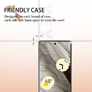 YEYEBF Google Pixel 7 Screen Protector, [2 Pack] Full Coverage Tempered Glass Screen Protector for Pixel 7 [Anti-Shatter][3D Glass][Case-Friendly]