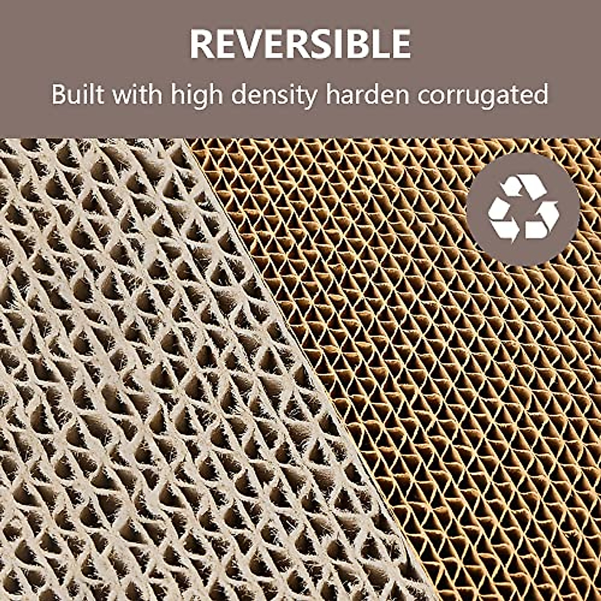 Cat Scratcher 2 PCS Pad, Cardboard with Premium Reversible Scratch Textures Design Wide Durable Scratching Pad