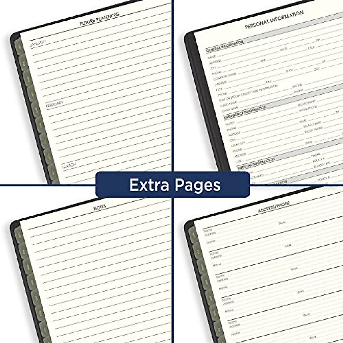 AT-A-GLANCE 2023 Monthly Planner, 9" x 11", Large, Recycled, Monthly Tabs, Black (70260G05)