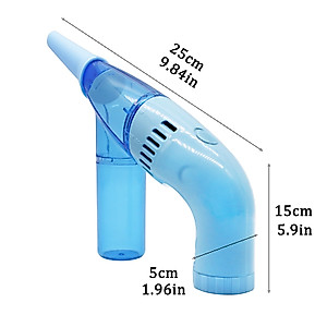Electric Bead Sucker Bug Vacuum Machine Hand Held Vacuums Tiny Car Vacuum Handheld Bead Suction Machine for Jewelry Making (Blue)