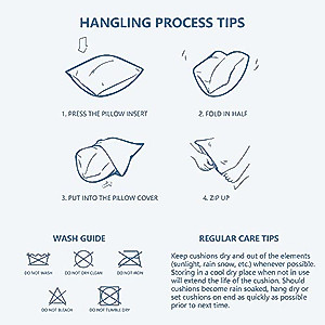 LVTXIII Set of 2 Patio Lumbar Pillows, 12”x20” Fade Resistant Outdoor Lumbar Pillow with Inners, Fluffy Decorative Garden Lumbar Cushions for Home Patio Coach Sofa Use, Pebble Blue