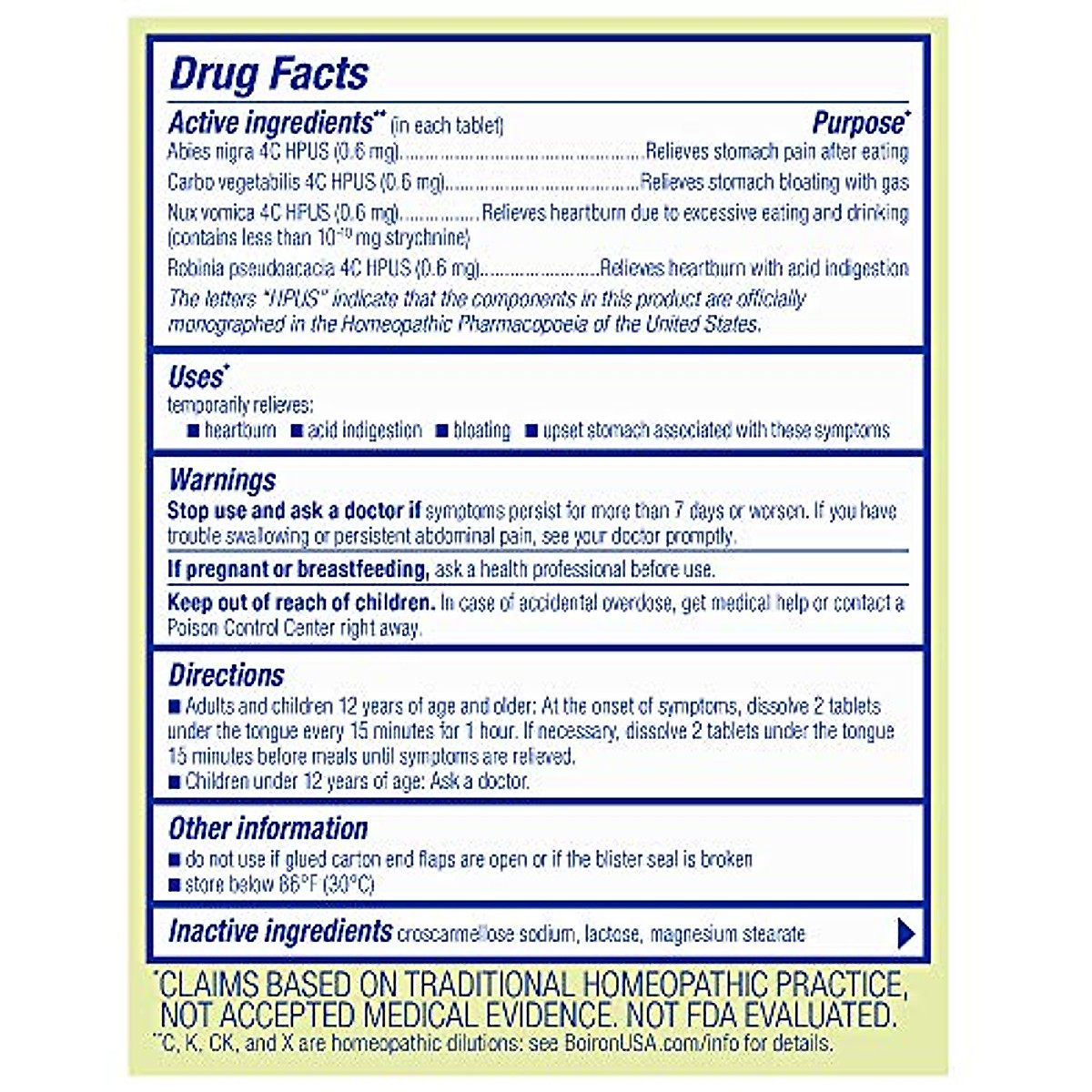 Boiron Acidil for Relief of Acid Reflux, Heartburn, Indigestion, and Upset Stomach - 60 Count