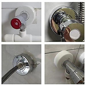 cuttable Wall Split Flange, Split ABS Lightweight Escutcheon Cover Plate,Chrome,for 21/26/33mm(0.8/1.0/1.2in) Copper, PEX Pipe (Tall 10mm Black)