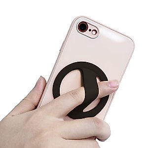 Phone Ring Silicone Grip, Phone Loop Grip, Phone Strap, Finger Ring Holder, Phone Accessories Grip, 2 Pack (White and Black)