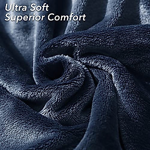 LBRO2M Flannel Fleece Bed Blanket, King Size Super Soft Warm Fuzzy Microfiber Velvet Plush Throw Lightweight Cozy Couch Blankets, All Season Use