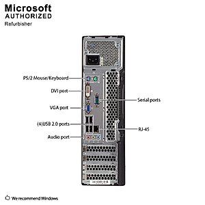 Lenovo ThinkCentre M72e Small Form Factor (SFF) Business Desktop, Intel Quad Core i3-3220 CPU, 8GB DDR3 RAM, 120 GB SSD, DVD, Windows 10 Pro 64 (Renewedd)