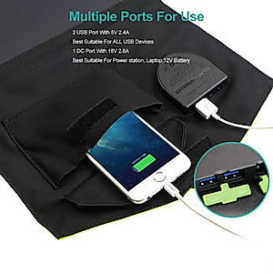 GIARIDE Foldable Solar Panel USB/DC Solar Panel Charger 18V Portable Solar Panel 80W for Laptop Solar Battery Charger for Camping Portable Solar Panels for Rv Portable Solar Charger for Car Battery