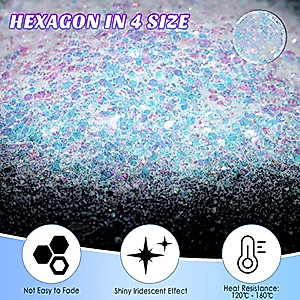 Ceya Holographic Chunky Glitter, 4.9oz/ 140g Iridescent White Craft Glitter Powder Mixed Fine Metallic Nail Sequins Flakes for Epoxy Resin, DIY Crafts Tumblers Painting, Scrapbooking, Christmas Decor