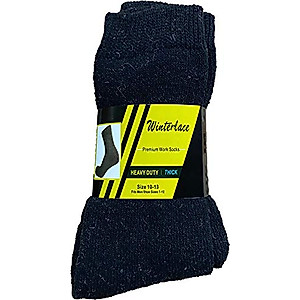 48 Pairs Bulk Thermal Work Socks for Men, Heavy Duty Thick Winter Boot Sock