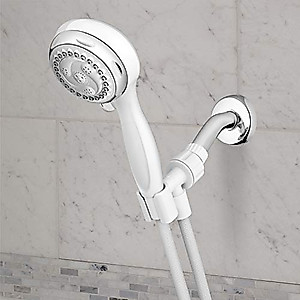 Waterpik Handheld Shower Head with Hose 1.8 GPM PowerSpray, White, NVL-651E