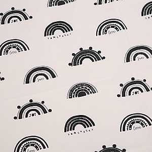 Luroze Splat Mat, Anti-Slip Waterproof Cartoon Pattern Portable Foldable Baby Highchair Floor Mat with Silicone Spots, Temperature Resistance Toddler Splash Place Art Craft for High Chair Play Picnic