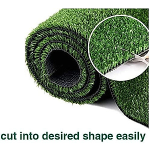 Petgrow Synthetic Artificial Grass Turf 5FTX8FT, Indoor Outdoor Balcony Garden Synthetic Grass Mat, Party Wedding Christmas Rug,Drainage Holes Faux Fake Grass Rug Carpet for Pets