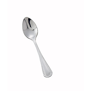 Winco 12-Piece Dots Demitasse Spoon Set, 18-0 Stainless Steel