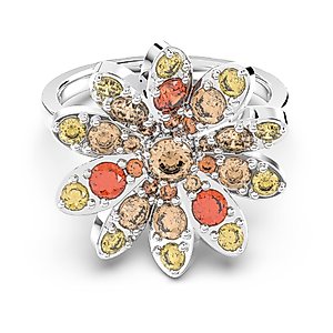SWAROVSKI Eternal Flower Ring, Flower, Multicolored, Mixed Metal Finish, Size 6
